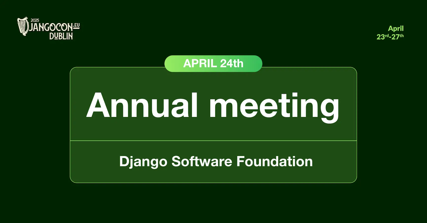 Annual meeting of DSF Members at DjangoCon Europe | Weblog | Django
